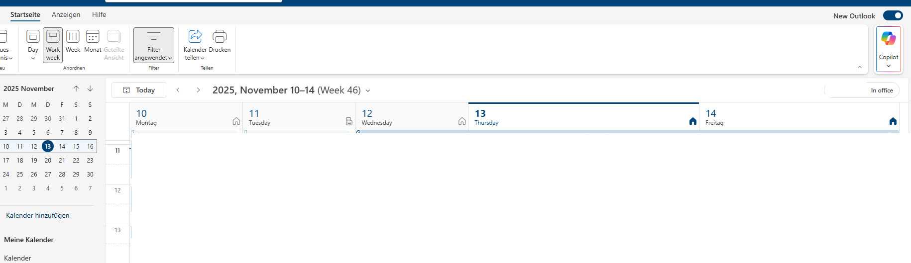 Outlook Kalender Deutsch und Englisch gemischt - Microsoft Q&A