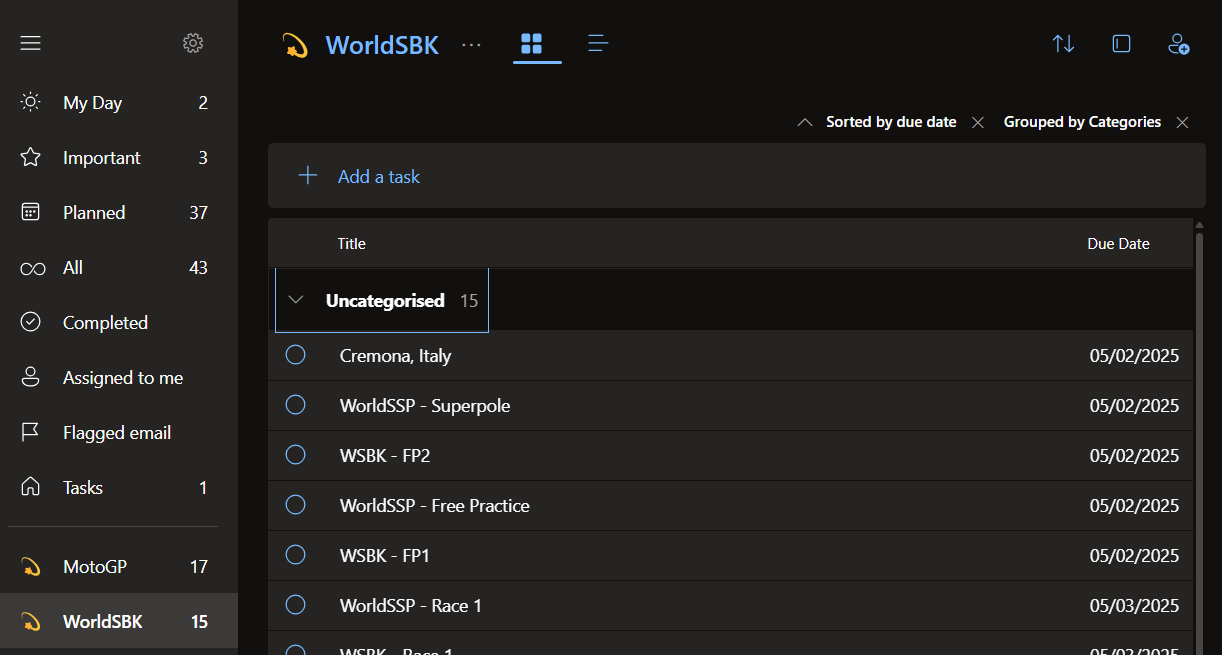 To Do Group By Categories Microsoft Q A