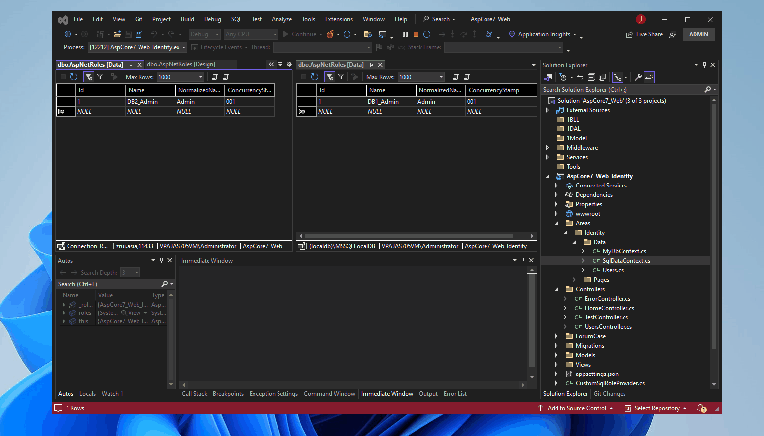 How to register two classes that inherit from IdentityUser with different DbContexts (.net 6 web ...