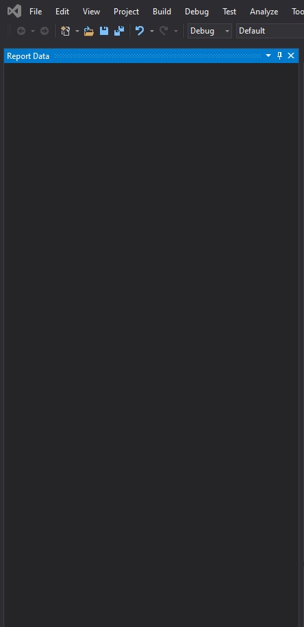 Visual Studio 2019 Report Server Project Report Data Pane - Microsoft Q&A