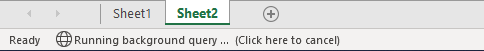 VBA Excel - Detecting Running background query completion - Microsoft Q&A