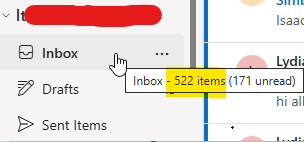 Email count in new outlook - Microsoft Q&A