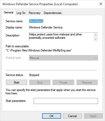 Windows Defender Not Working in Windows 10 - Microsoft Q&A