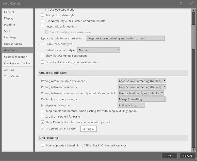 How to apply the shortcut "Ctrl/Cmd+V" for the paste option "match ...