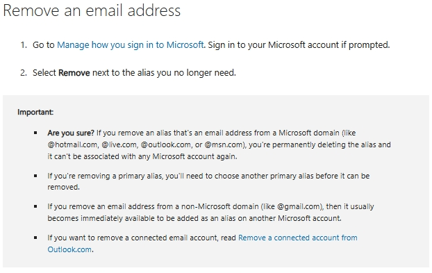 I accidently removed my main alias, which is the main account. How to ...