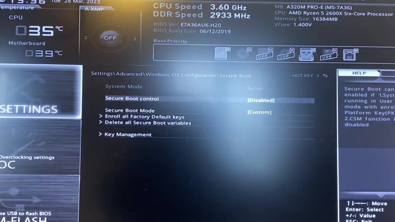 secure boot and platform key - Microsoft Q&A