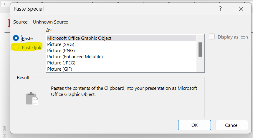 Paste Link Option Issue - Microsoft Q&A