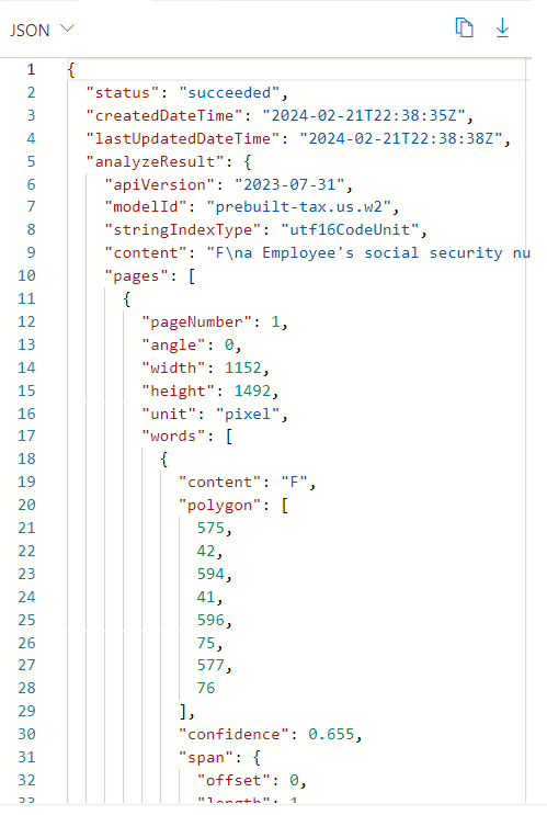 Is it possible to access the location of text using java sdk for w2 prebuilt model - Microsoft Q&A