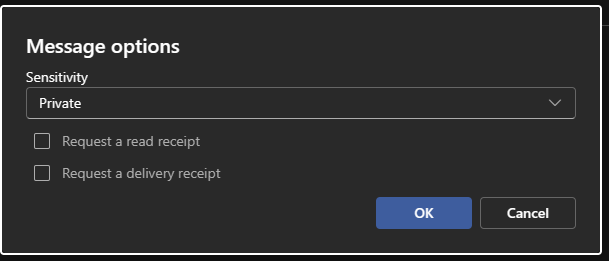 A pop up box appears that says Outlook Private. What does this mean ...