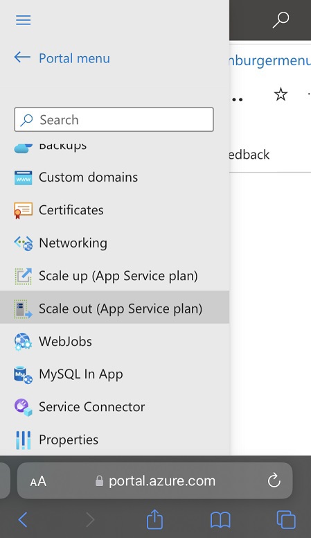 How can I access Scale Out (App Service Plan) from mobile? - Microsoft Q&A