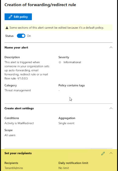 Rule Notifications - Microsoft Q&A