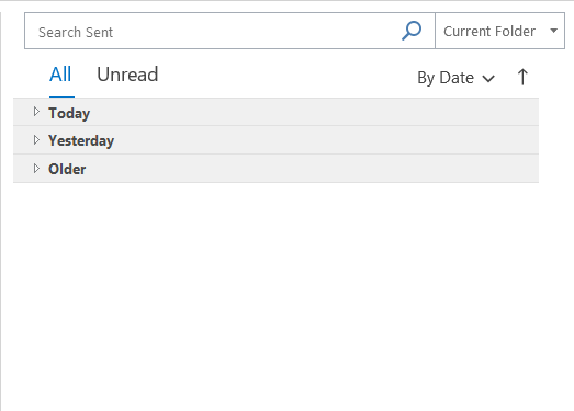 I cant collapse the Trash folder so that it can group the trash by day ...