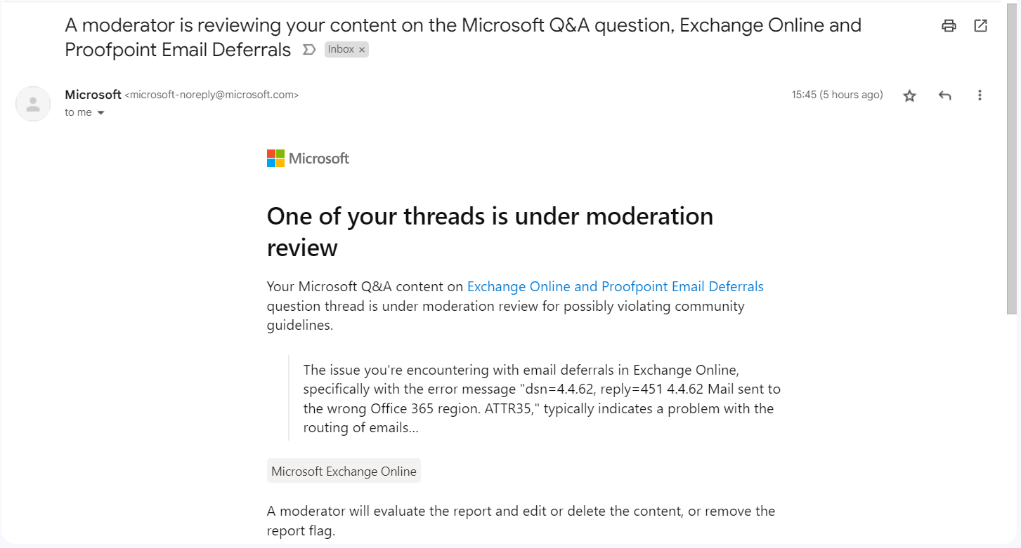 I've been suspended from Microsoft Q&A - Microsoft Q&A