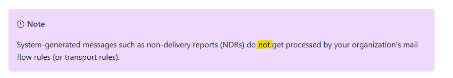 Quarantine notification via Transport Rule - Microsoft Q&A