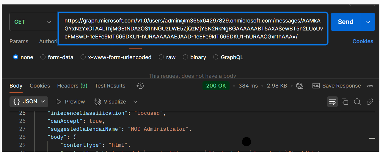 Unable to save the email file attached as an attachment in the email through Graph API ...