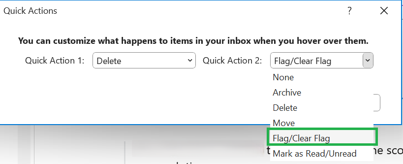 In Outlook how do I enable flags within my folder? - Microsoft Q&A