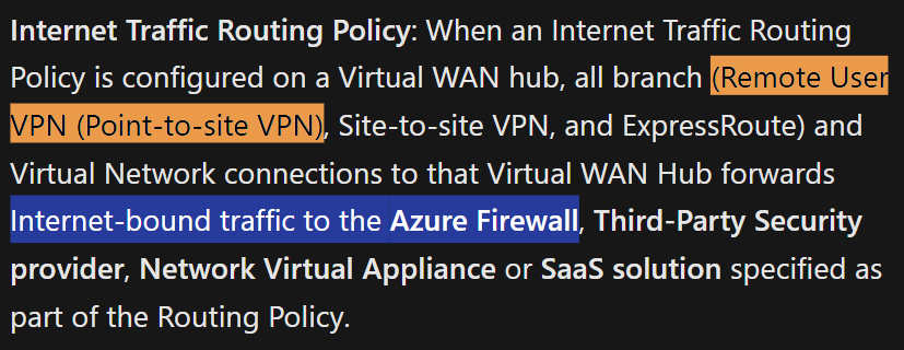 Azure VPN (P2S) routing IP traffic - Microsoft Q&A
