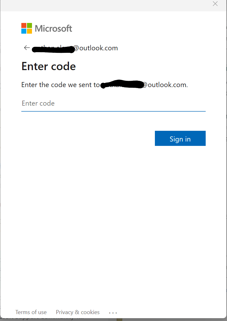 Not receiving Microsoft Code - Microsoft Q&A