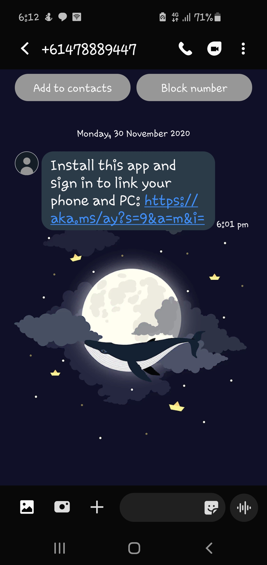 Should I trust this link in a text message from random number ...