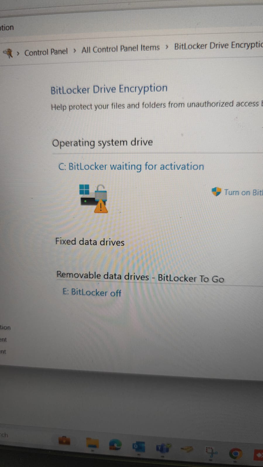 I am applying Bitlocker policy using Intune however it's not being ...