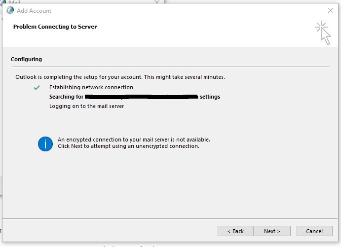 The Microsoft Connectivity Analyzer wasn't able to validate Outlook ...