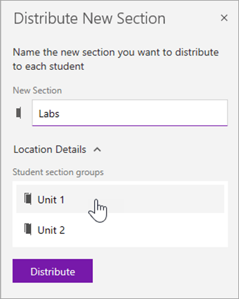 How do I distribute an existing section with Class OneNote - Microsoft Q&A