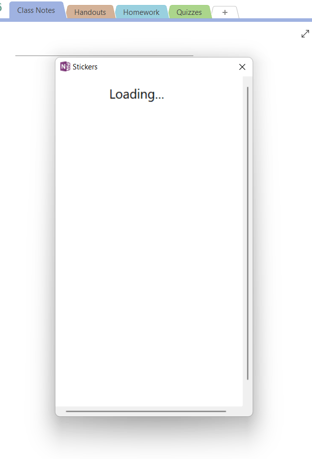 Unable to load OneNote stickers on Windows 11 - Microsoft Q&A