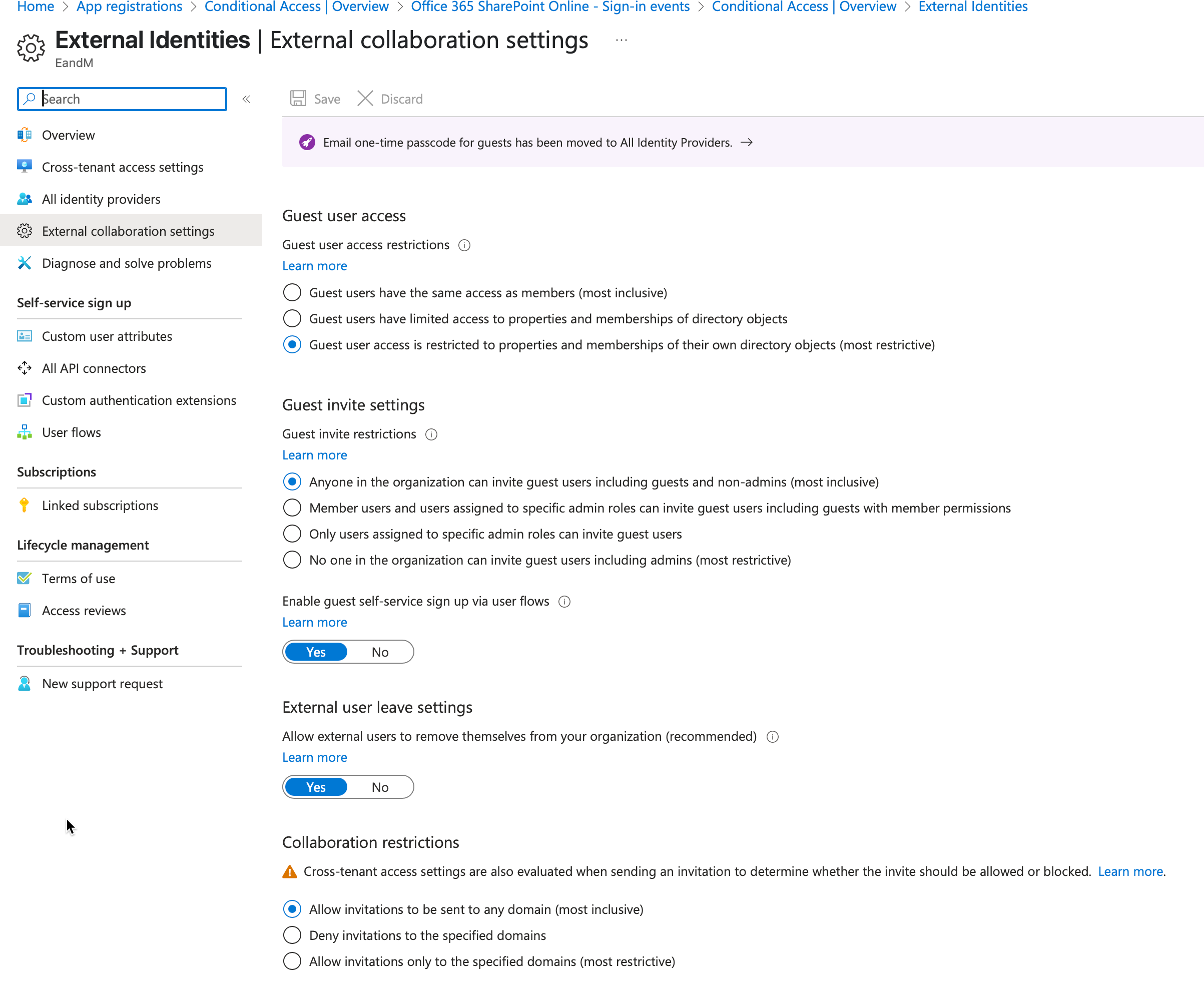 Error when sending a Sharepoint eSignature Request to an External user: Your request couldn't be ...