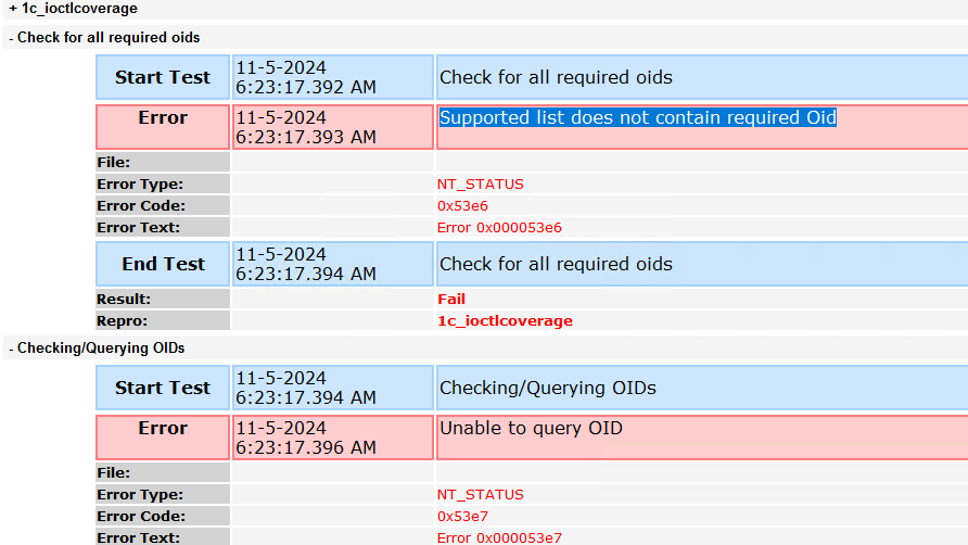 HLK Testing for WDF Network Card - Microsoft Q&A