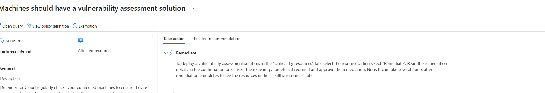 Machines should have a vulnerability assessment solution - Microsoft Q&A