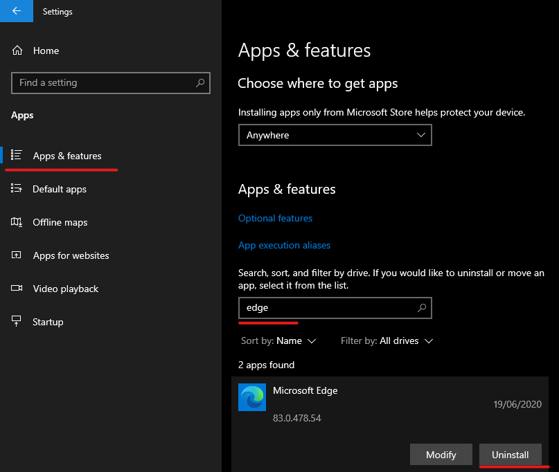 Uninstall Edge UPDATE, not the Programme - Microsoft Q&A