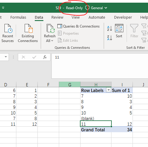 Is it possible to refresh an Excel spreadsheet in read only mode ...