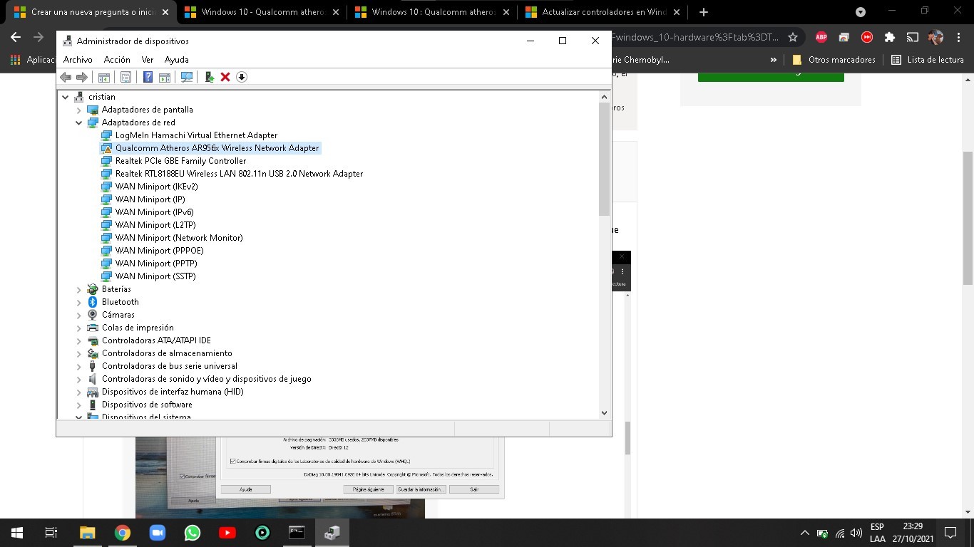 Qualcomm Qualcomm atheros ar956x wireless network adapter - Microsoft Q&A
