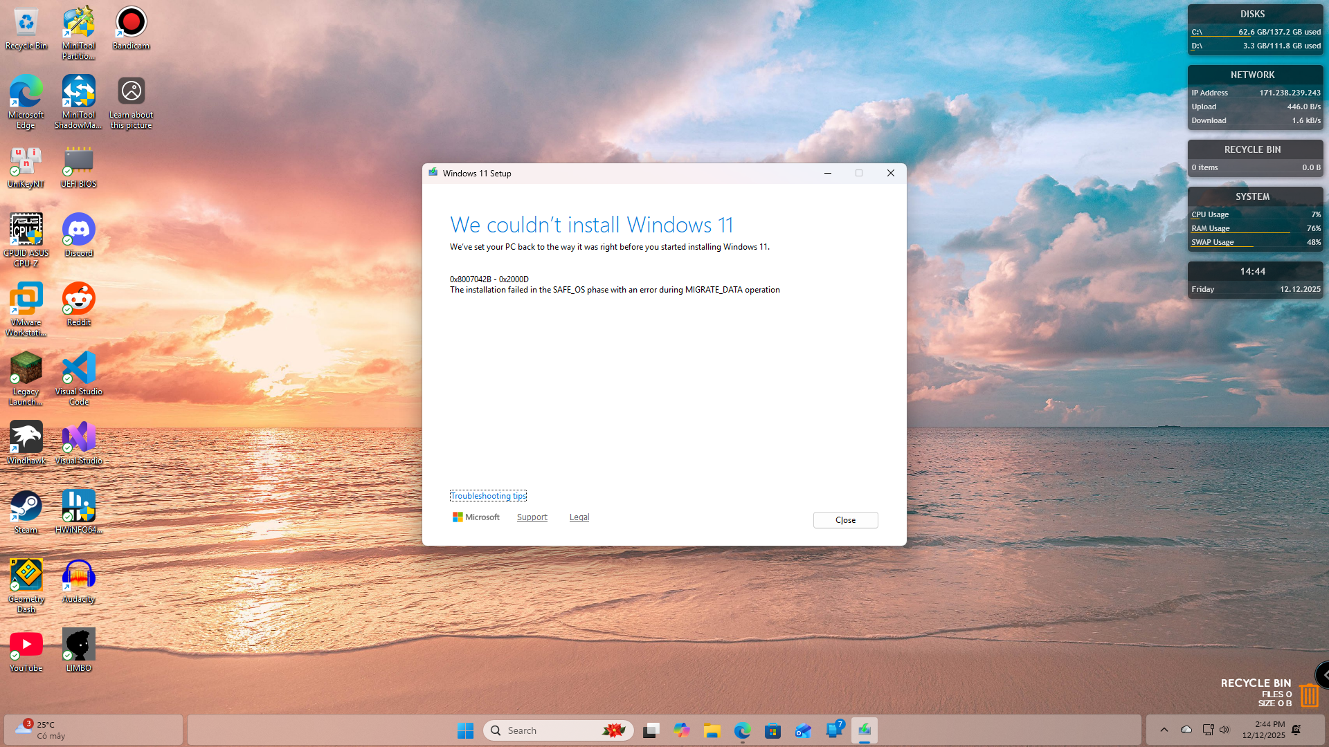 Windows 11 Setup Error 0x8007042B-0x2000D - Microsoft Q&A