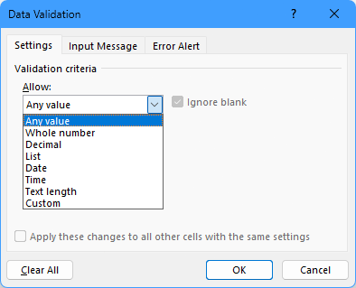 How to set type of data in 365 Excel columns - Microsoft Q&A