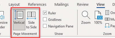 how can view one page at a time in word - Microsoft Q&A