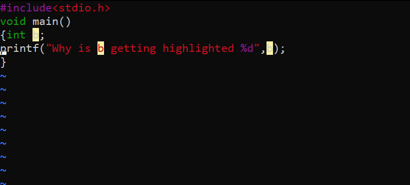 Why is only 'b' getting highlighted in command prompt while writing ...