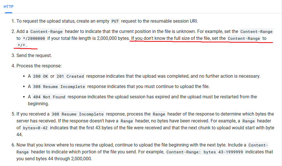 Call The Onedrive Api To Upload A File Without Knowing Its Total Size Such As A Streaming File