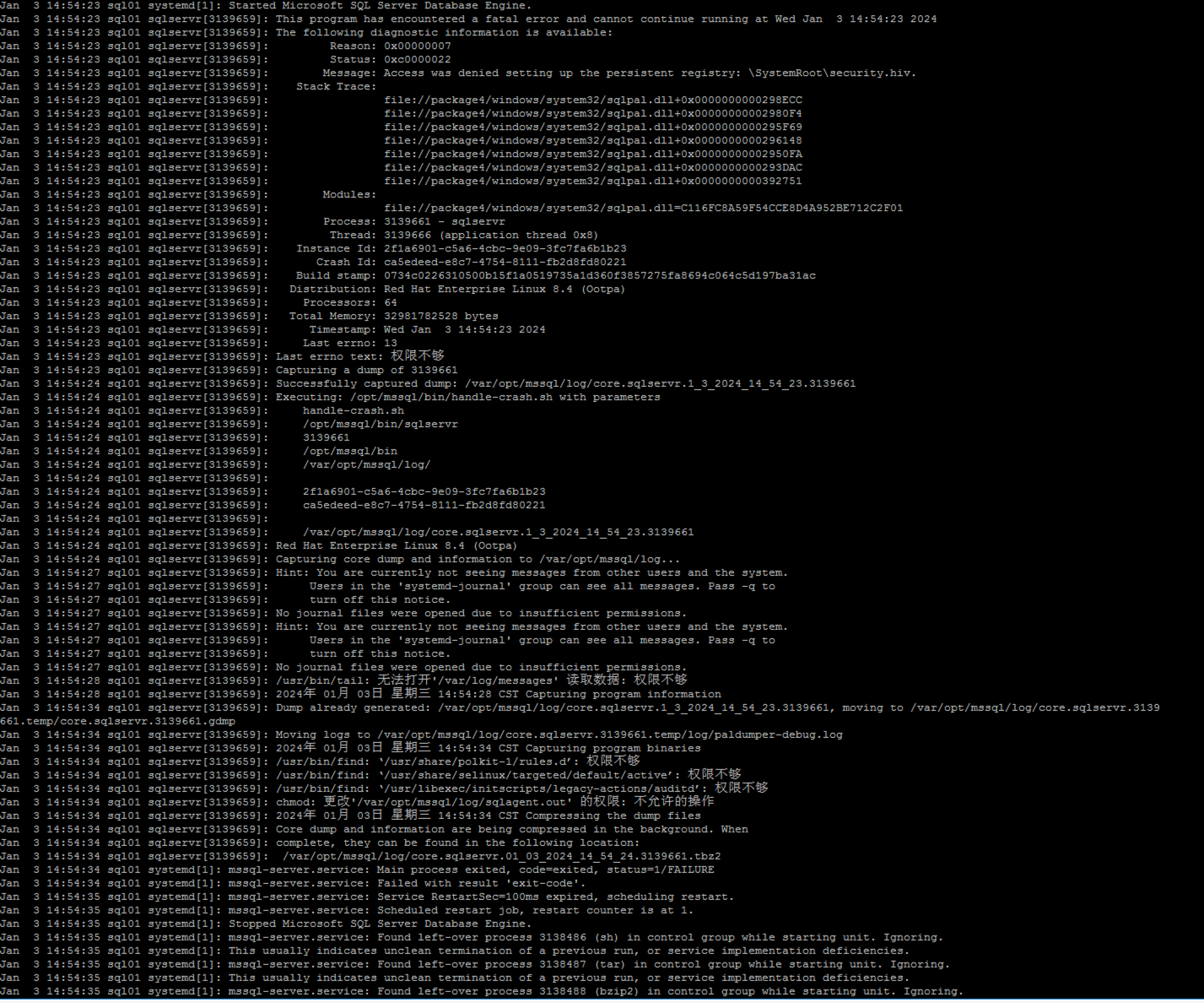 Sql Server 2019 Standard Version Encountered System Crash And Cannot Be Reopened Microsoft Qanda
