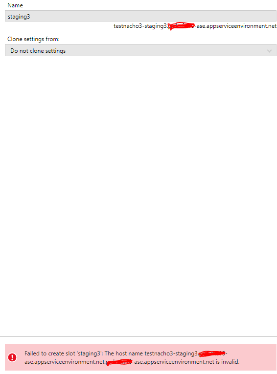 Impossible to create staging slot - Microsoft Q&A