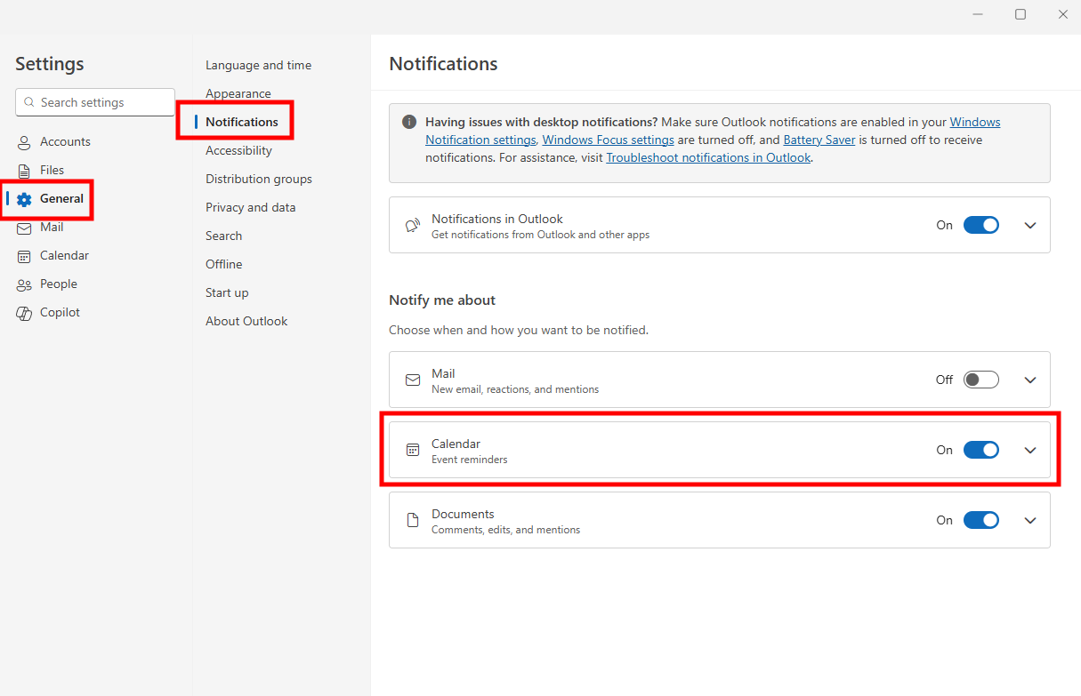 New Outlook notifications not appearing - Microsoft Q&A