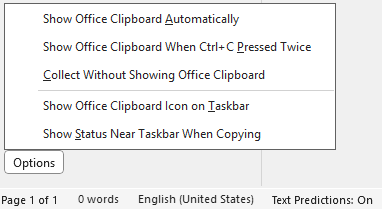 word draft start itself to collect when copy paste something ...