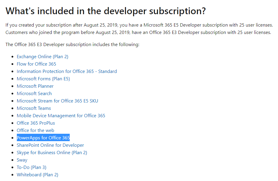 Microsoft 365 Developer Program and Power Apps - Microsoft Q&A