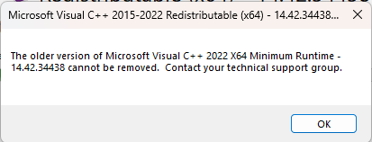 Hello, I am trying to play a game and I am getting the dreaded Microsoft Visual C++ 2022 X64 ...