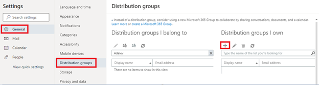 I would like to create a distribution list in Microsoft 365 that ...