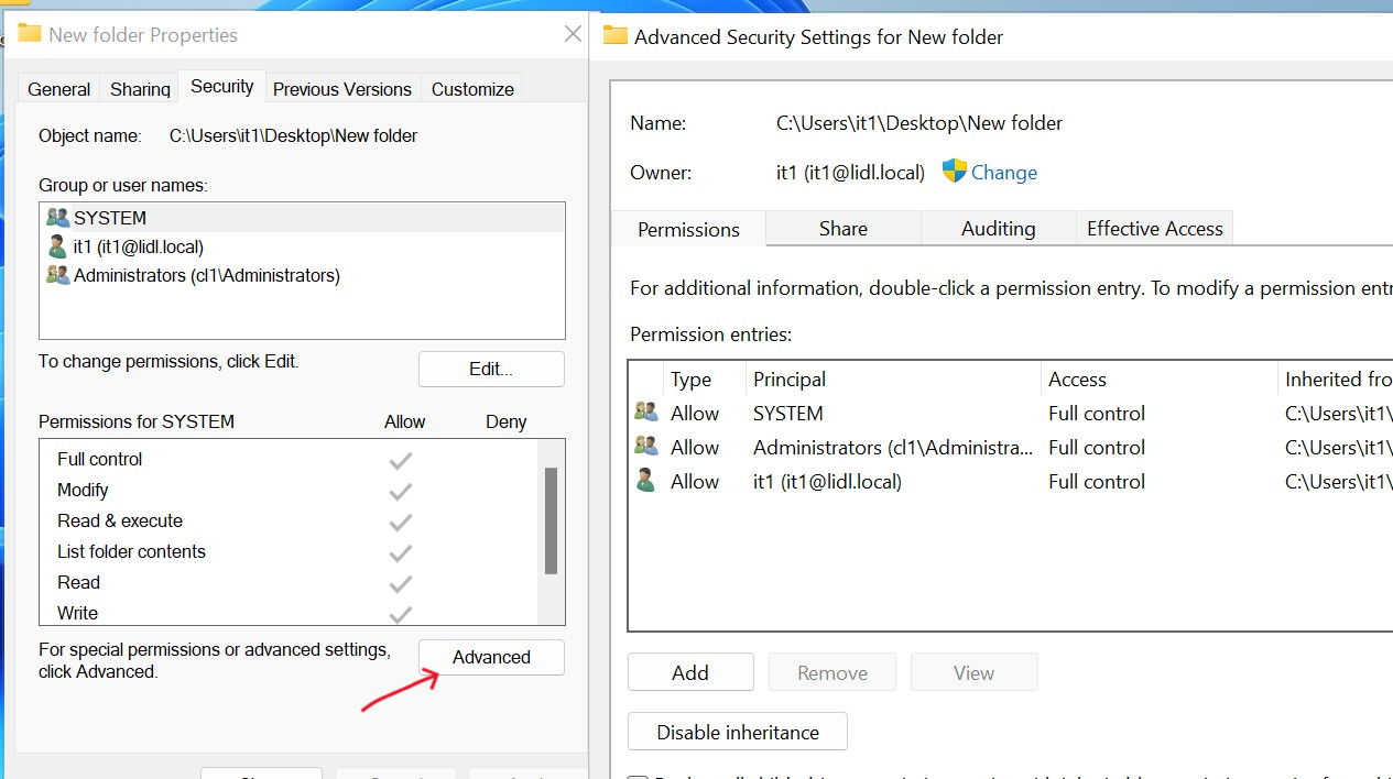 Windows folder sharing issue - Microsoft Q&A