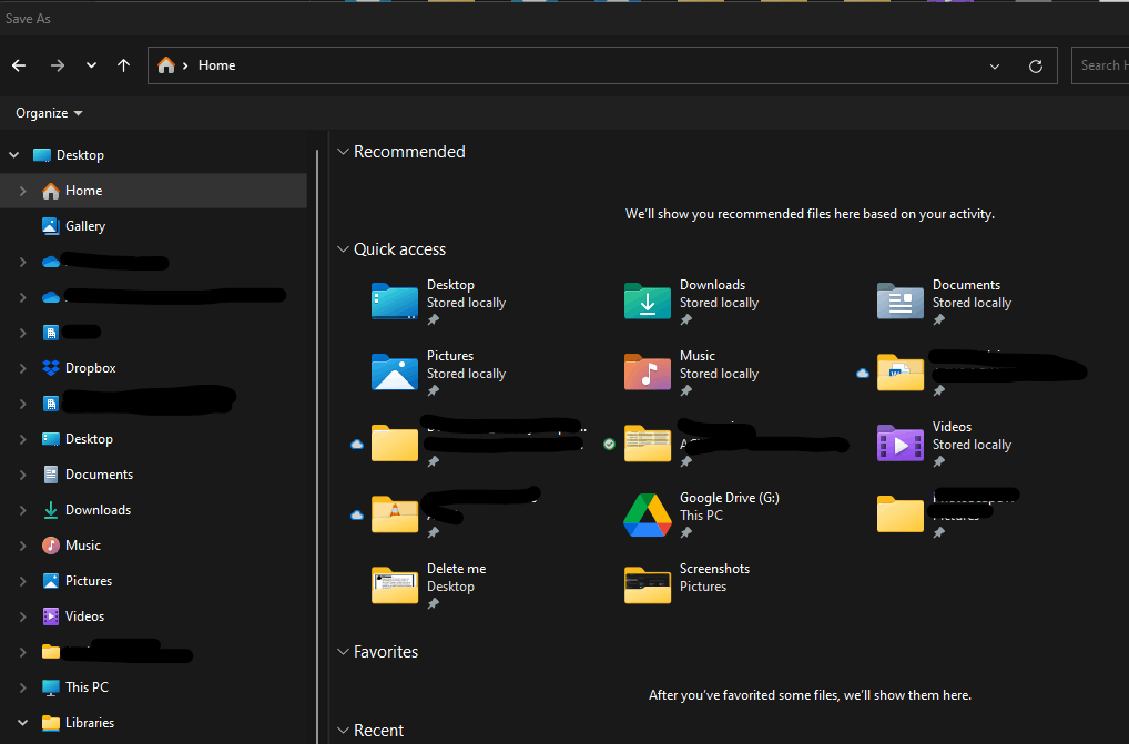 Window 11 - quick access menu disappeared, no pinned files/folder ...