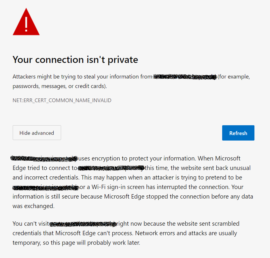 Bypass The Privacy Error In Microsoft Chromium Edge Microsoft Qanda