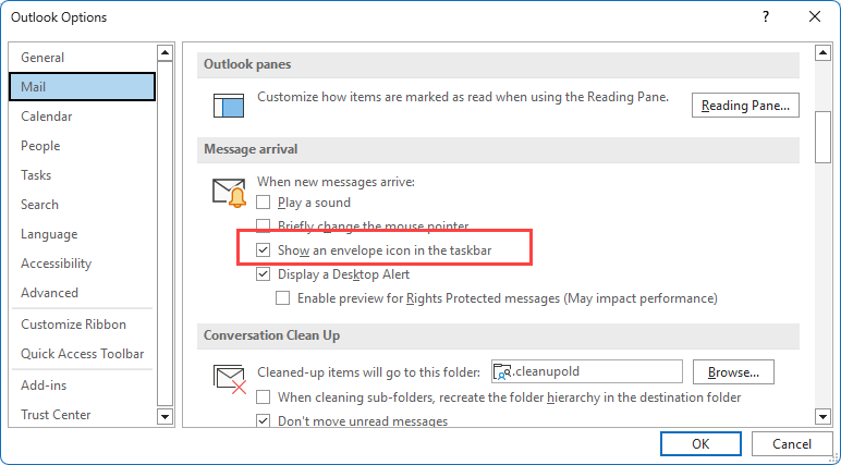 New mail icon on taskbar missing - Microsoft Q&A