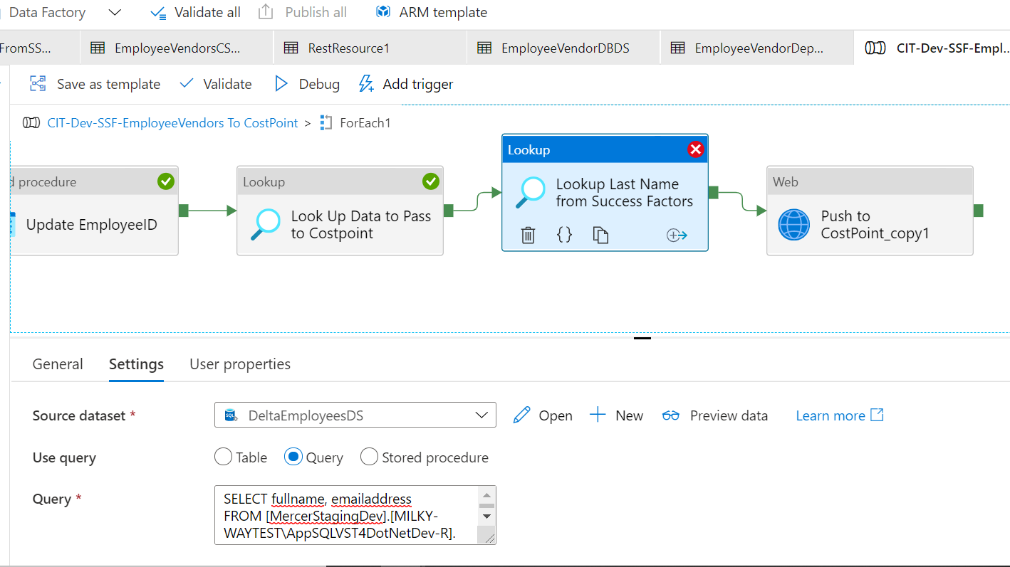 Using Item In Lookup Activity Within A Foreach Microsoft Qanda